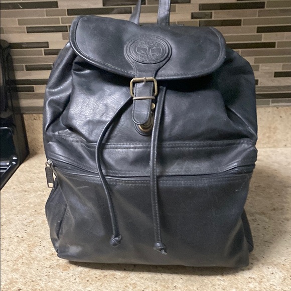 Cypriesis Woods | Bags | Classic Black Leather Backpack With Sturdy ...